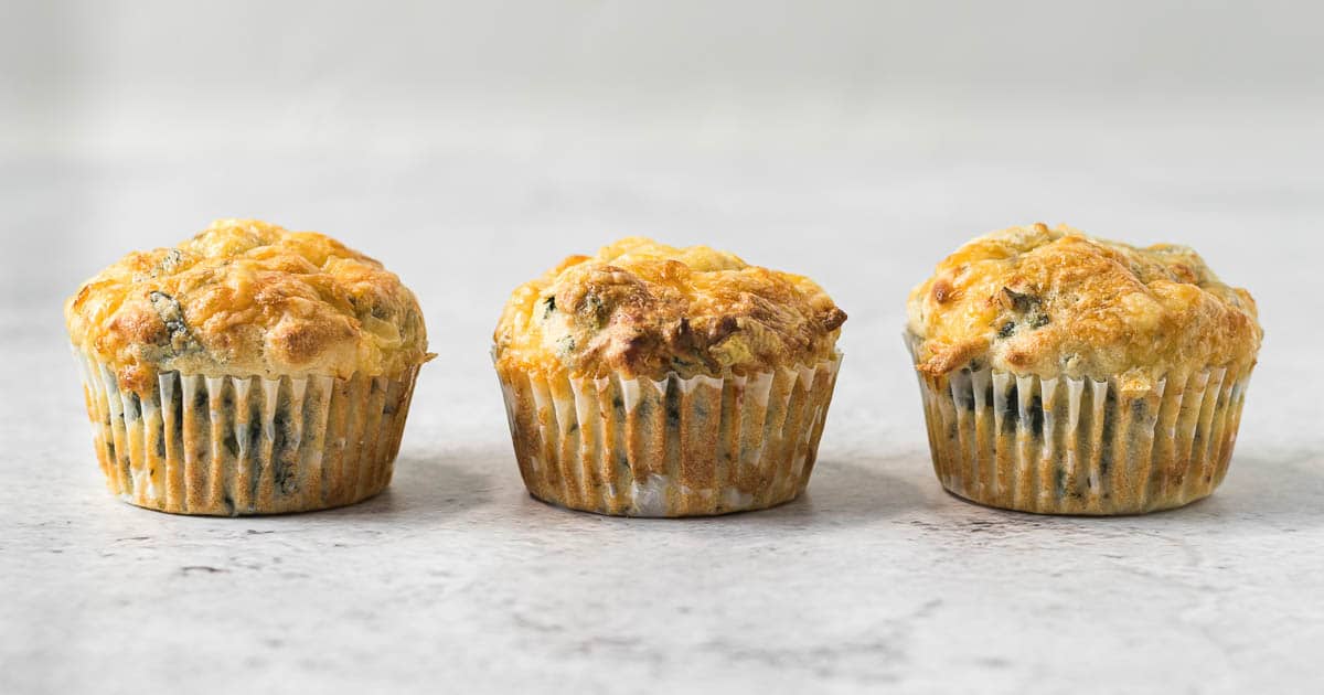 Feta and Spinach Muffins - Salty Ginger