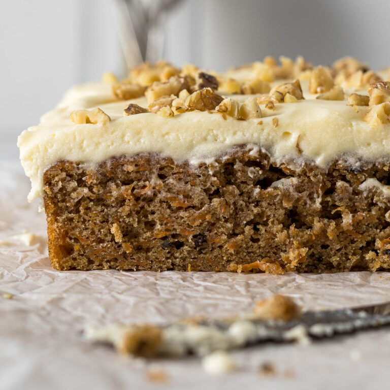 Easy Carrot Cake Traybake - Salty Ginger